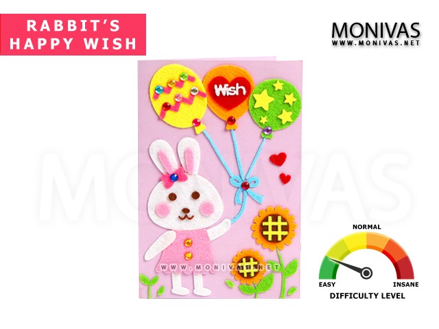 Rabbit's Happy Wish DIY Greeting Card Crafting Teachers Day Gift ...