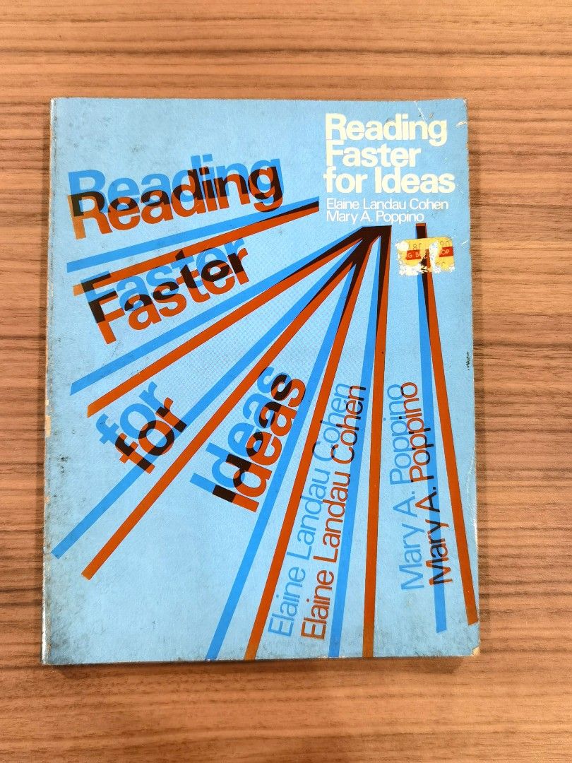 Reading Faster For Ideas Book By Elaine Landau Cohen, Hobbies & Toys ...