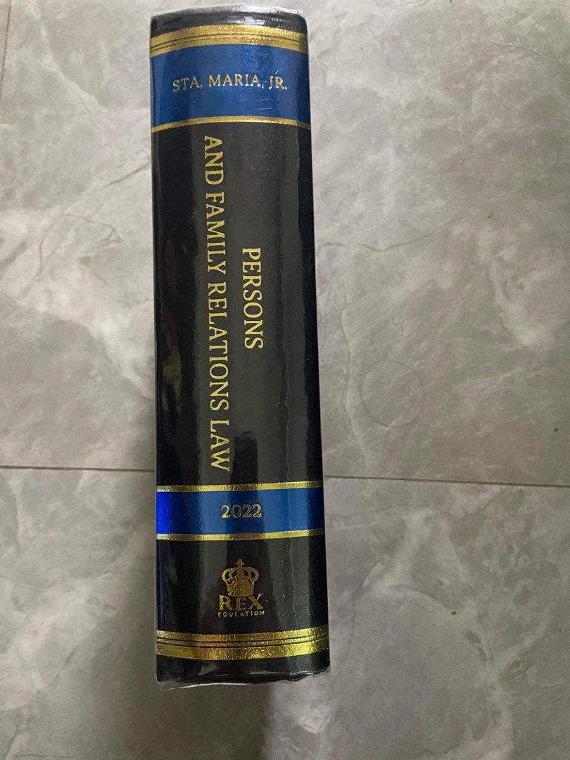Rex Book: Persons and Family Relations Law 2022 edition by Melencio S ...
