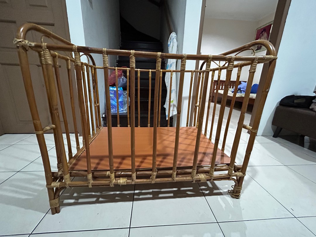 Rotan crib, Babies & Kids, Baby Nursery & Kids Furniture, Cots & Cribs ...