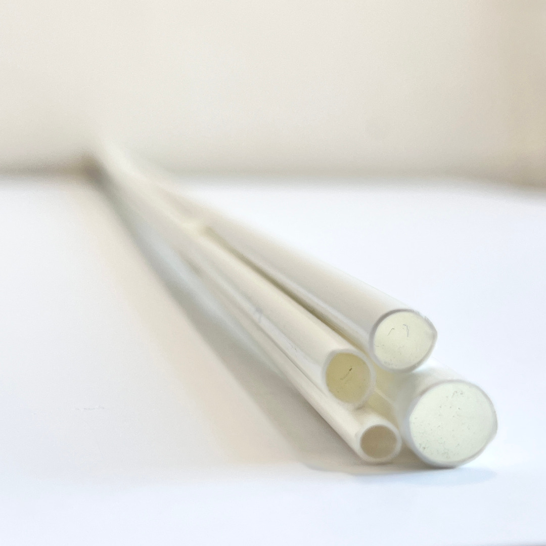 Round Hollow White Plastic Tube [scale model diorama miniature 4 5 6 8 ...