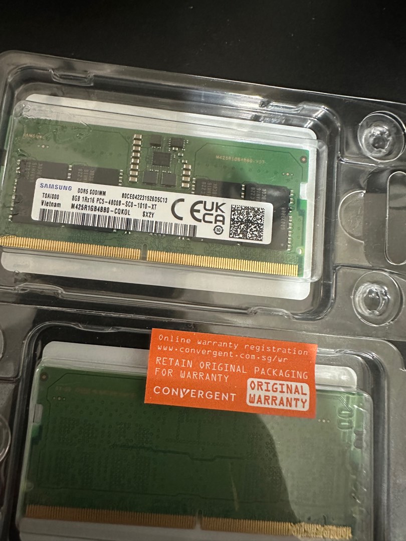 Samsung ddr5 4800MHz sodimm laptop ram 8gb x 2, Computers & Tech, Parts & Accessories, Computer ...