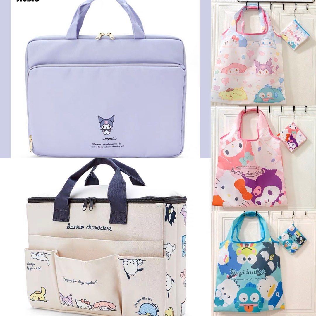 Sanrio character kuromi laptop bag bag holder recyclable bag, Hobbies ...