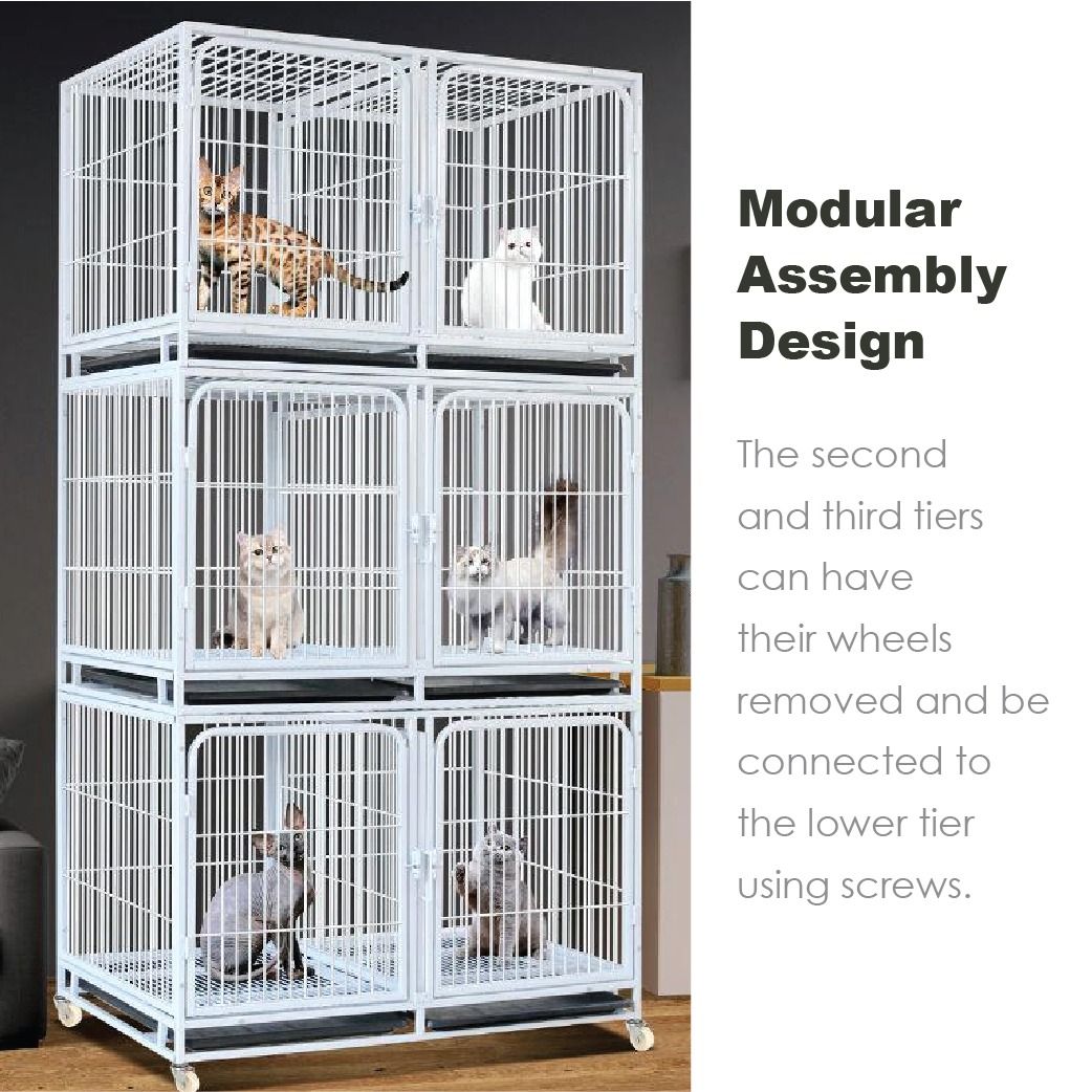 [SG Ready Stock] Layered Pet Cage Stackable Cage Breeding Cage Modular ...