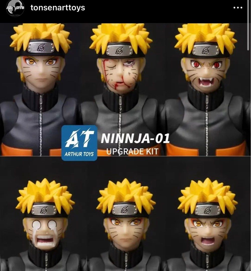 SHF Third Party Naruto Shippuden NINNJA-01 Naruto Headsculpt Upgrade ...
