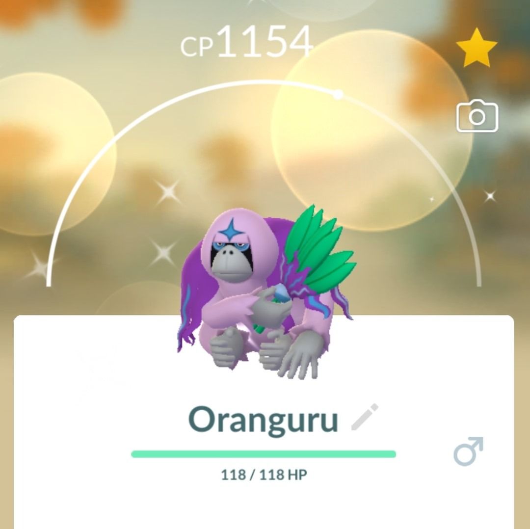 Shiny Oranguru Pokemon Go Video Gaming Video Games Others On Carousell