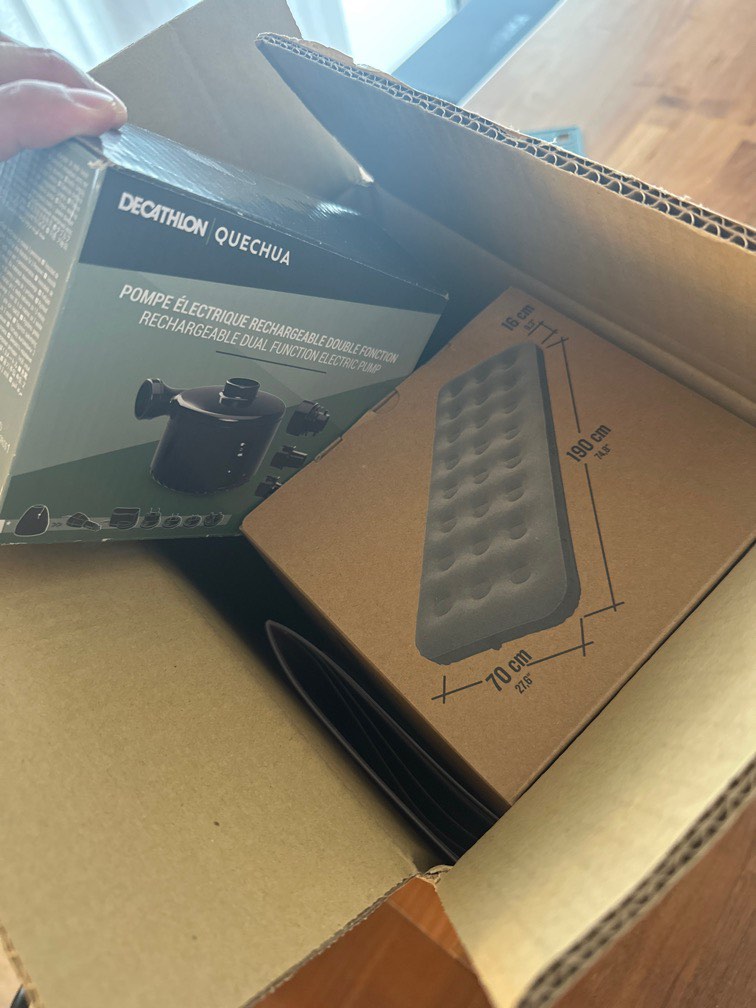 Single Air Mattress with Pump, Furniture & Home Living, Furniture, Bed ...