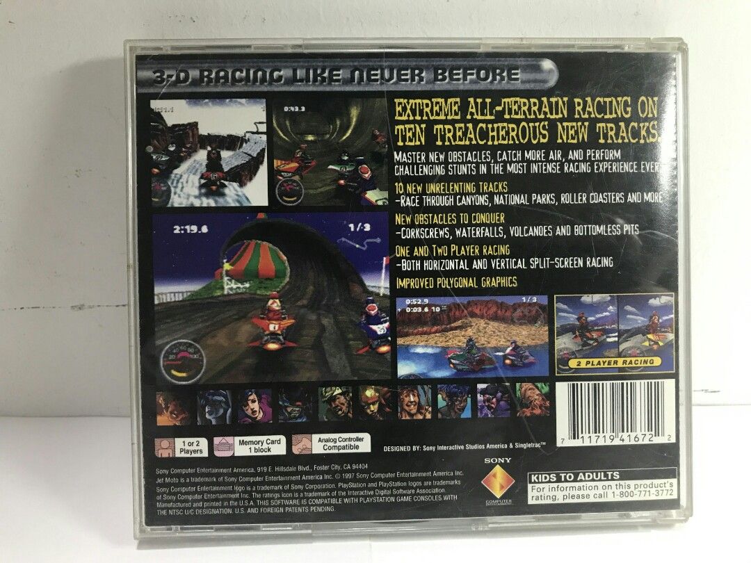 Sony Playstation Jet Moto 2 Original PS1 1996 Vintage game USA, Video ...