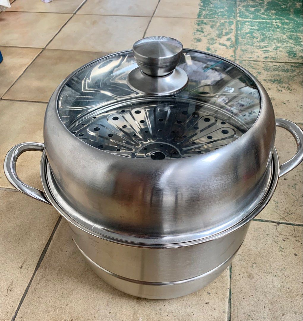 Stainless Steel Steamer 30 cm, TV & Home Appliances, Kitchen Appliances ...