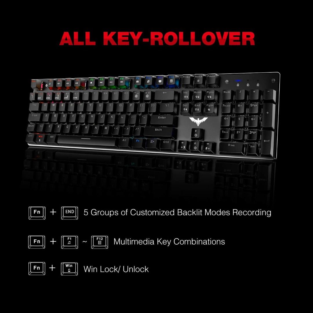 [Stockist.SG] havit Wired Mechanical Gaming Keyboard and RGB Mouse ...