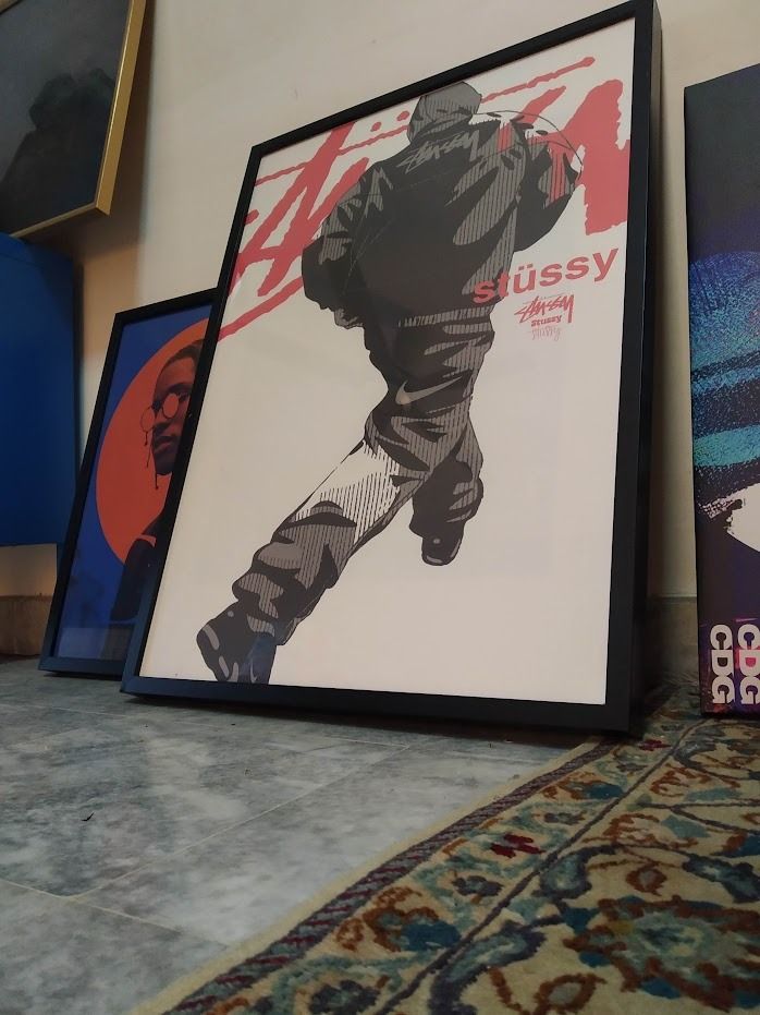 STUSSY ART WALL DECOR STREETWEAR POSTER FRAME, Furniture & Home Living ...