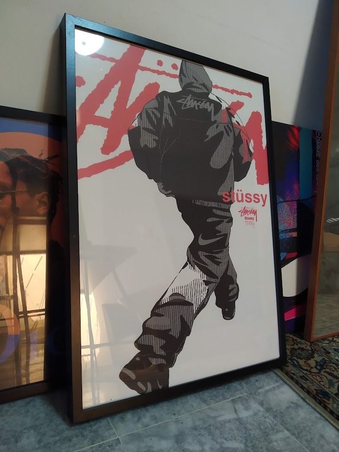 STUSSY ART WALL DECOR STREETWEAR POSTER FRAME, Furniture & Home Living ...