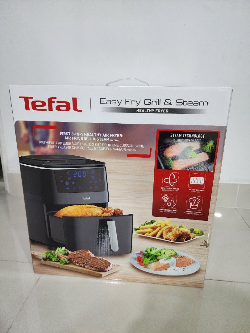 TEFAL 3 IN 1 EASY FRY GRILL & STEAM, TV & Home Appliances, Kitchen Appliances, Fryers on Carousell