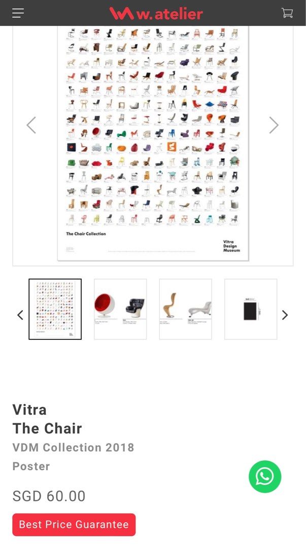 The Vitra Chair Collection Poster (Framed), Furniture & Home Living ...