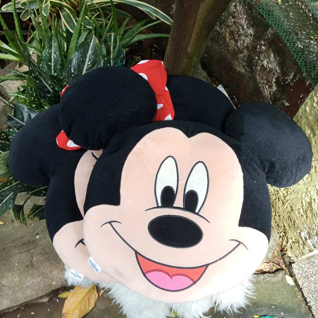 Tokyo Disney Resort Mickey Mouse and Minnie Mouse Head Soft Cusion BUNDLE on Carousell