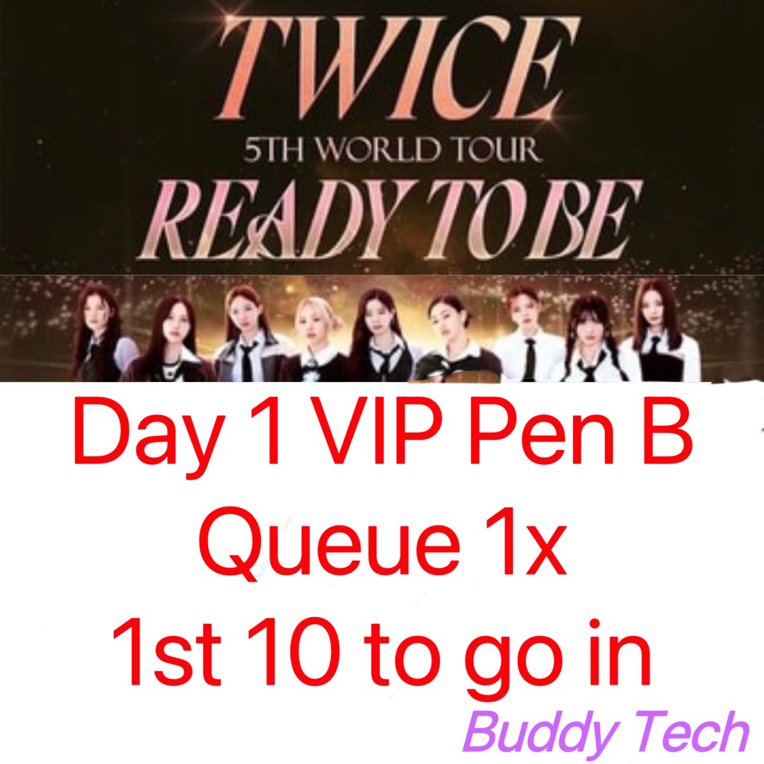 Top 10 VIP Pen B Day 1 Twice tour concert Singapore 2023 front row near ...