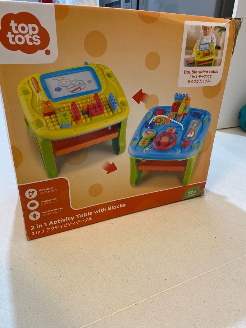 Top tots double sided activity table with blocks, Babies & Kids, Infant ...