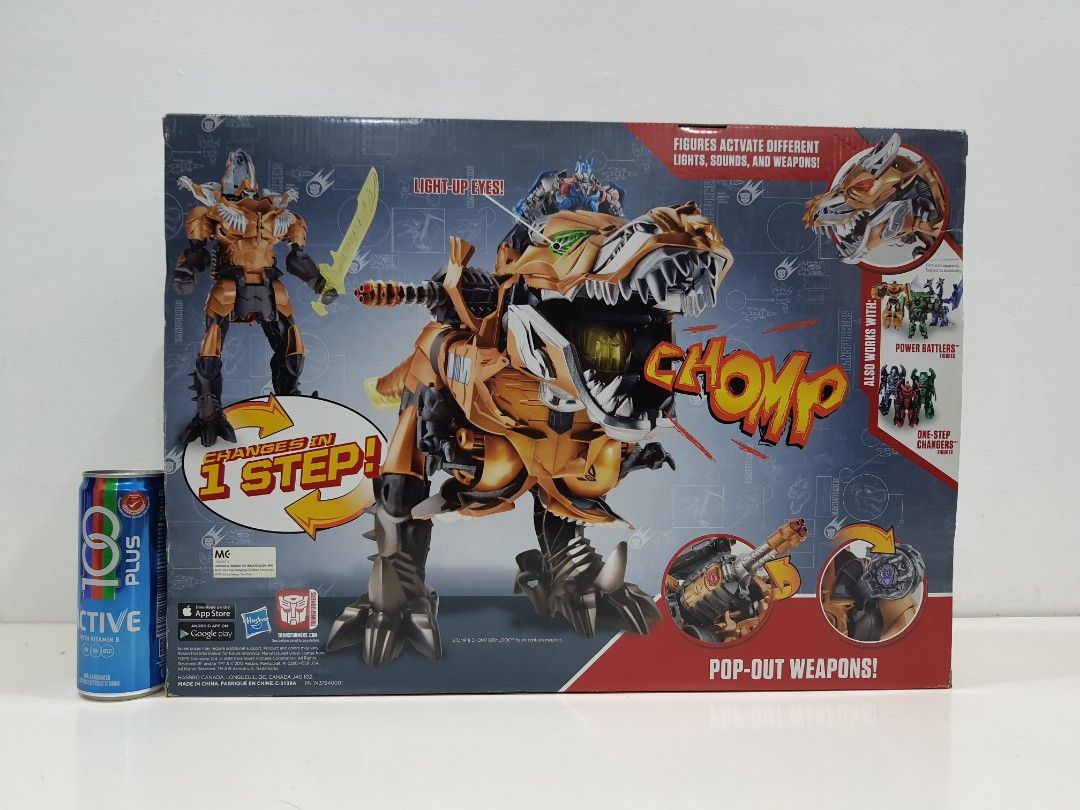 Transformers Age of Extinction Stomp & Chomp Grimlock, Hobbies & Toys, Toys & Games on Carousell