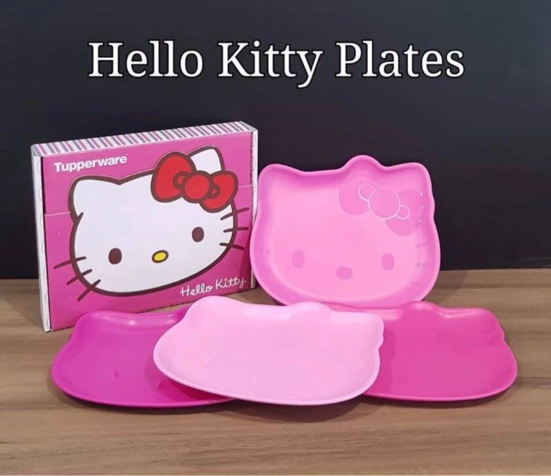 Tupperware hello kitty plates, Furniture & Home Living, Kitchenware ...