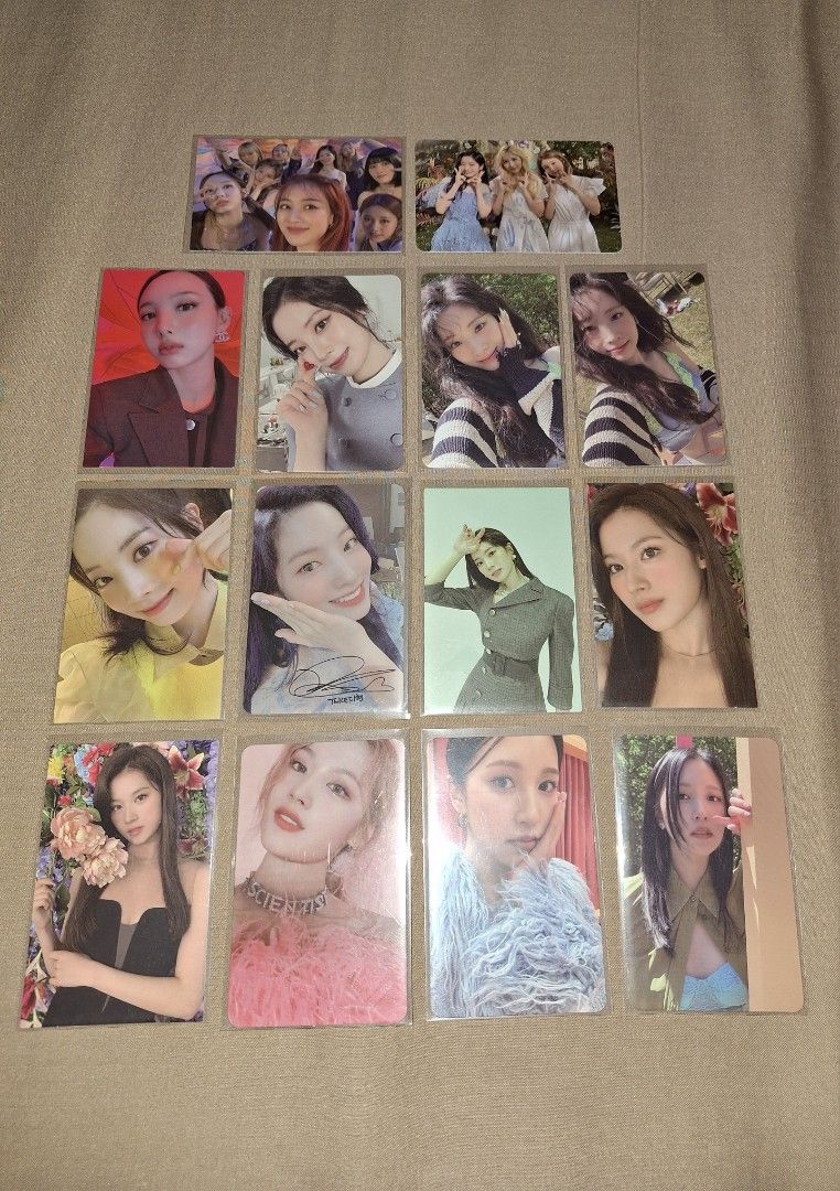 TWICE Official Photocards Nayeon Dahyun Signed Sana Mina, Hobbies ...