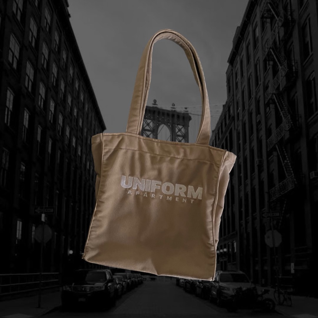 Uniform Apartment Residential Corduroy Tote Bag (Sand), Women's Fashion, Bags & Wallets, Tote ...