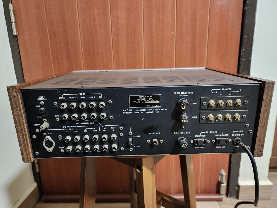 Vintage Monarch Stereo Amplifier 808, Audio, Soundbars, Speakers & Amplifiers on Carousell