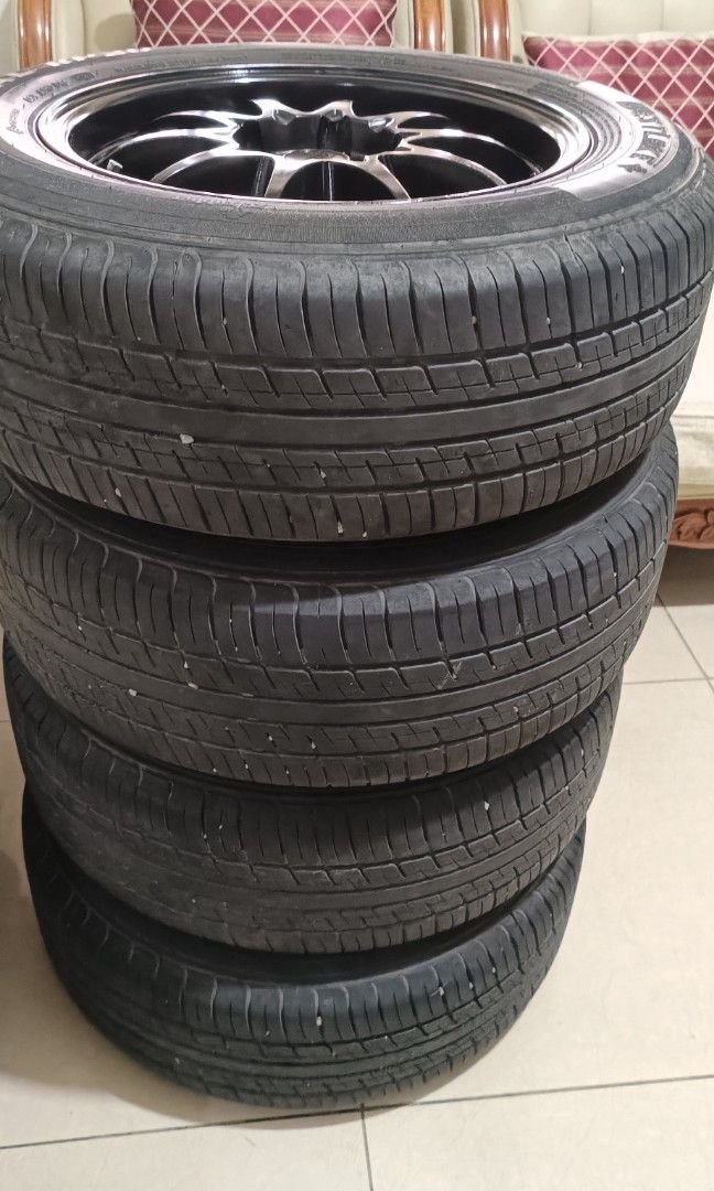 Volk 15" 5 holes ,mags & tires ( mint condition), Car Parts ...
