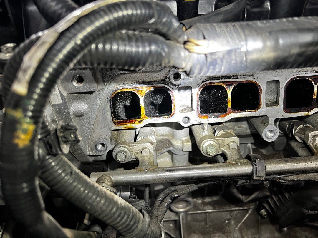 Walnut blasting to intake valve , cleaning of intake manifold Maf ...