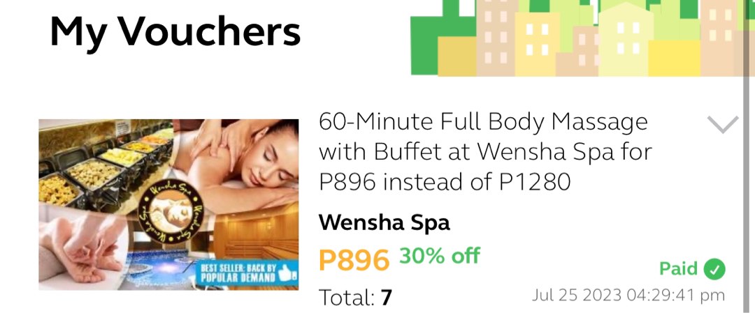 Wensha Massage, Tickets & Vouchers, Vouchers on Carousell