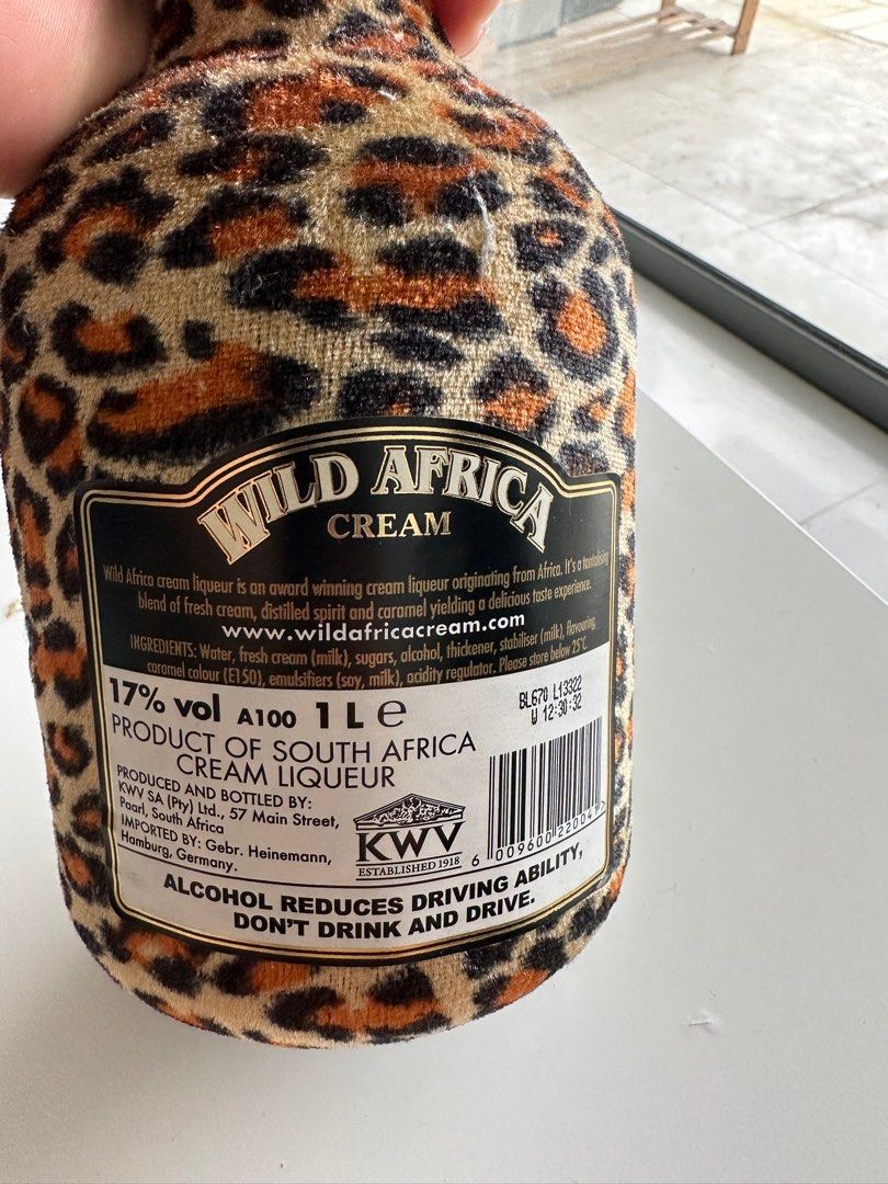 Wild Africa Cream Liqueur 1L, Food & Drinks, Alcoholic Beverages on ...