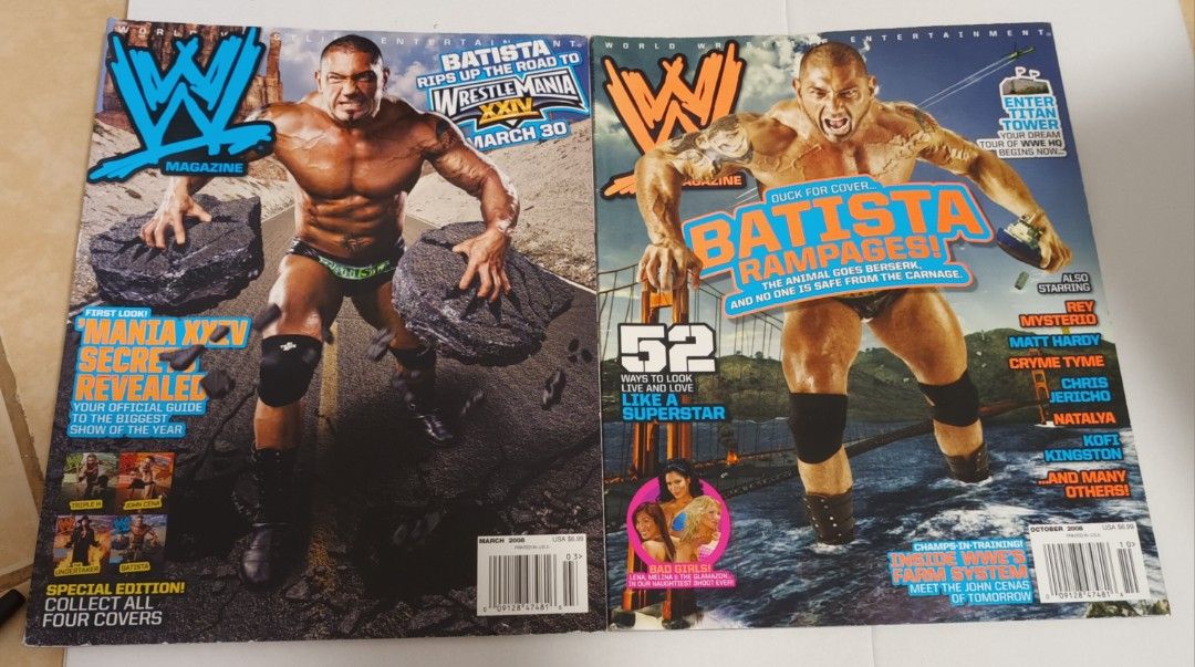 WWE Magazine Batista 2008 on Carousell