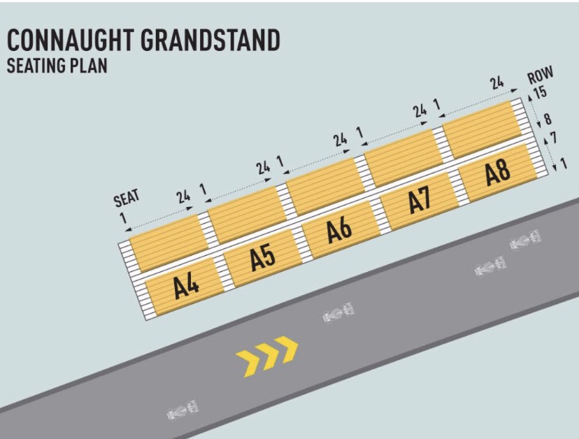 x10+ Connaught Grandstand F1 SG 2023 (3 Day) Tickets, SEATED TOGETHER ...