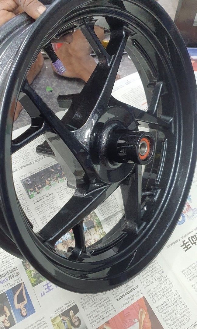 Xmax rim dark metallic, Motorcycles, Motorcycle Accessories on Carousell