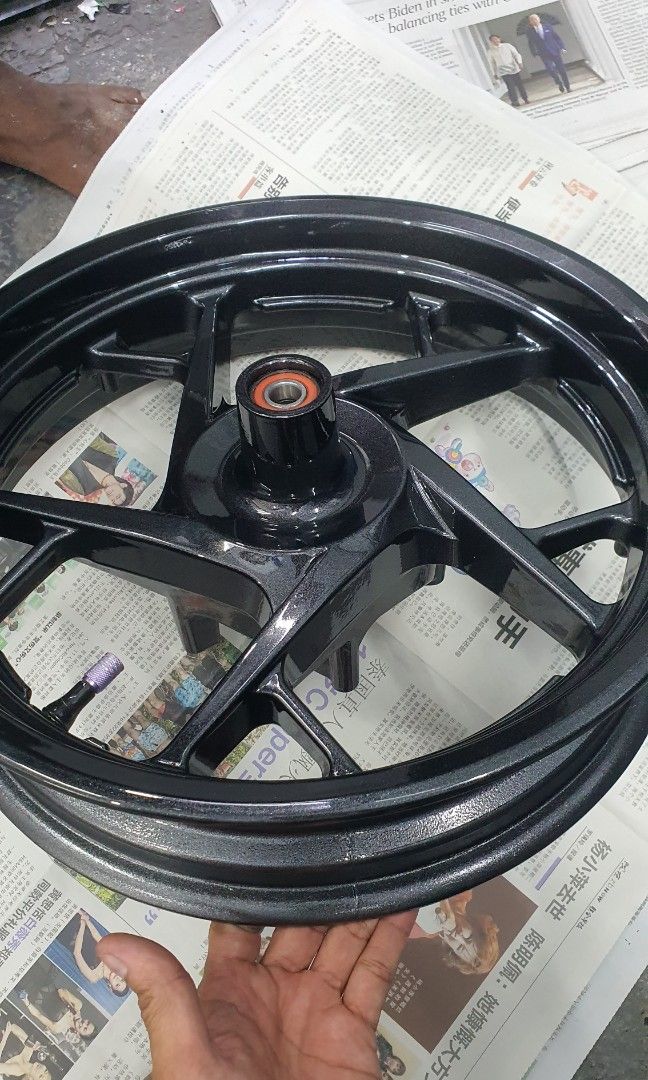 Xmax rim dark metallic, Motorcycles, Motorcycle Accessories on Carousell