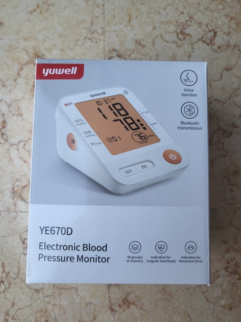 Yuwell Blood Pressure Monitor, Health & Nutrition, Health Monitors ...