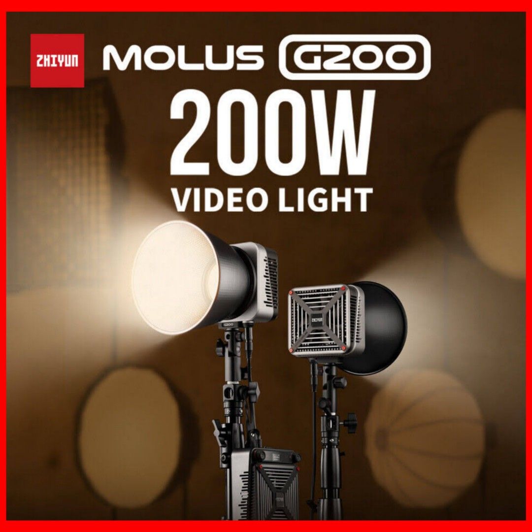 Zhiyun molus G200 video light, Photography, Photography Accessories, Lighting & Studio Equipment ...