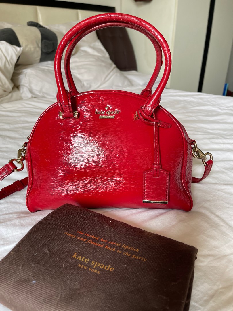100% Authentic Kate Spade Patent Leather Satchel, Luxury, Bags ...