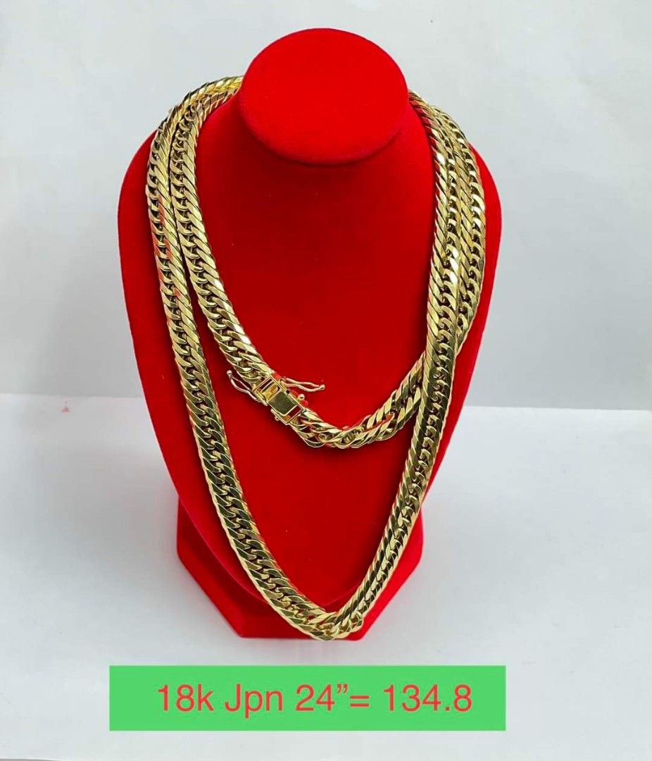 18K Japan Gold necklace on Carousell