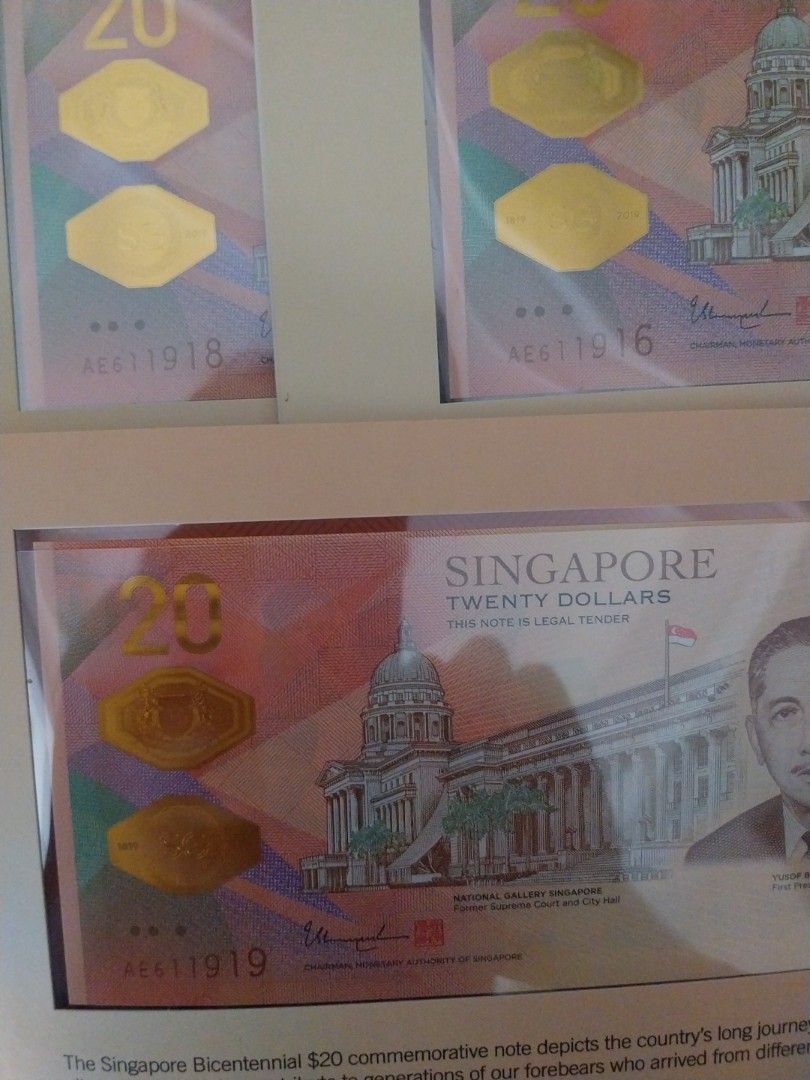 $20 SG commemorative notes, Hobbies & Toys, Memorabilia & Collectibles ...