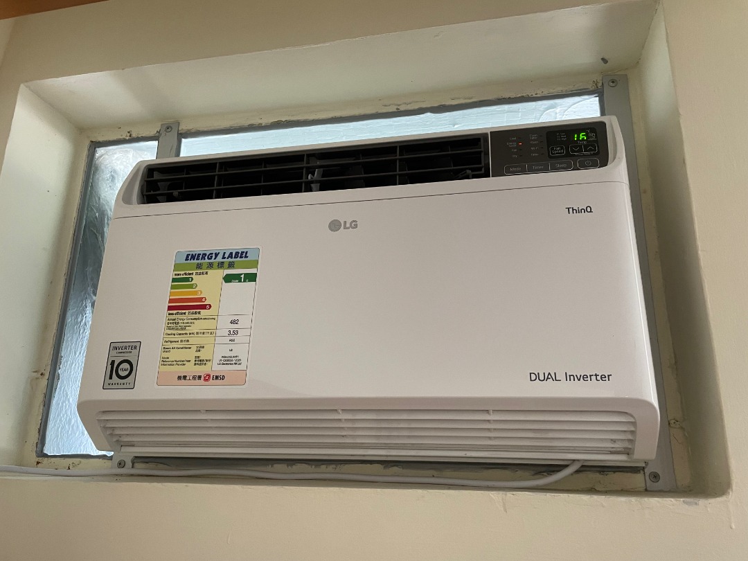 2 year old window inverter Air conditioners with receipt, 家庭電器, 冷氣機及暖風機 ...