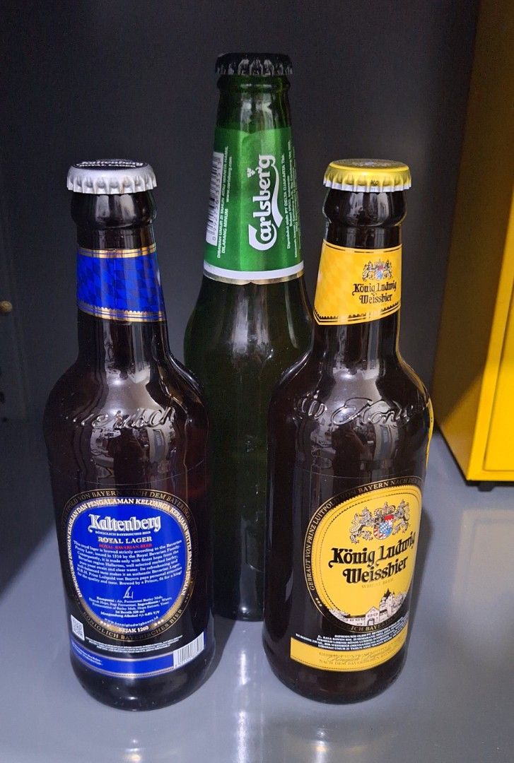 3 Botol Minuman Pajangan Meja, Antik, Pajangan di Carousell