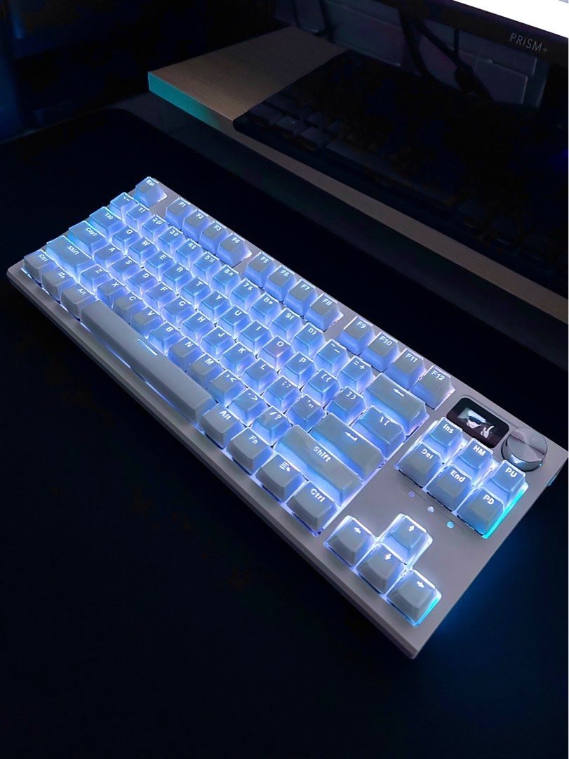 87% TKL Custom Mechanical Keyboard (Jello White keycaps), Computers ...
