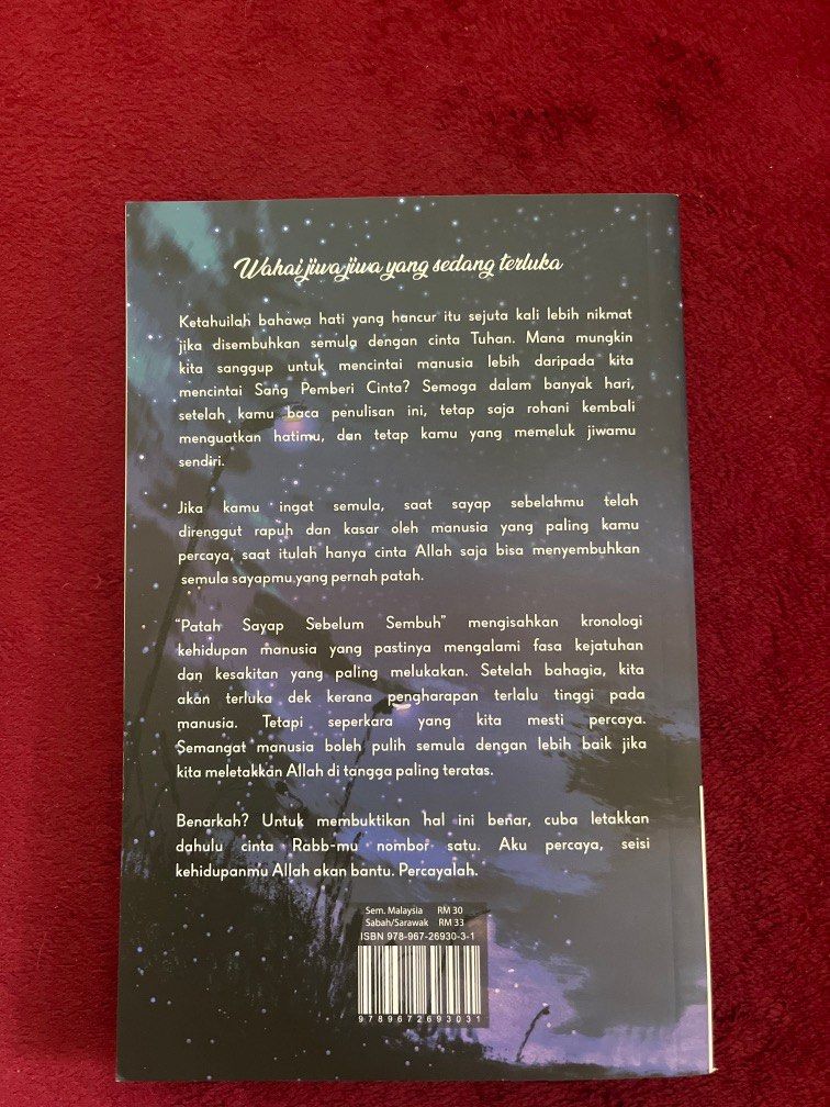 [ Signed Book ] Patah Sayap Sebelum Sembuh Iddin Ramli, Hobbies & Toys ...