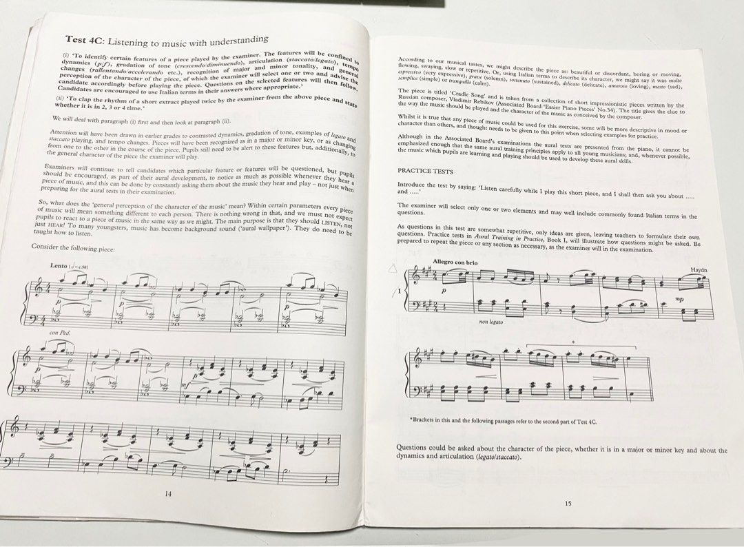 ABRSM Grade 4-5 Aural Training in Practice Piano Music Score Book ...