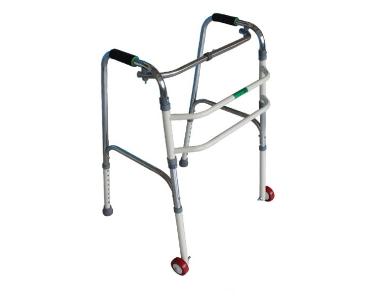 Adjustable Walking Frame With Wheels Walker Nursing Reciprocal Portable ...