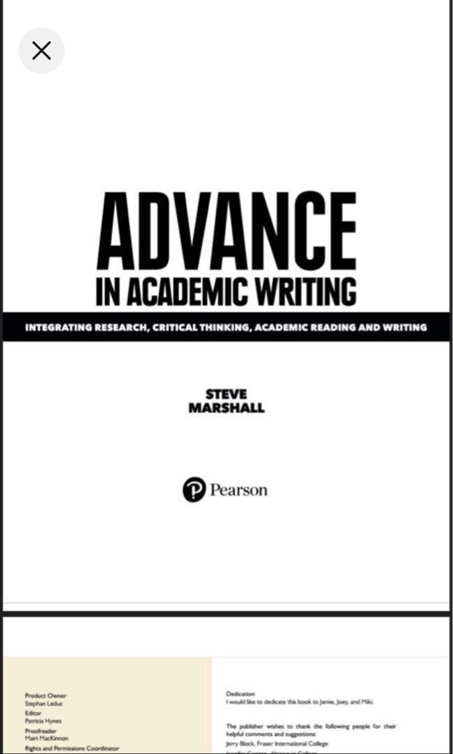 Advance in Academic Writing PDF Textbook on Carousell