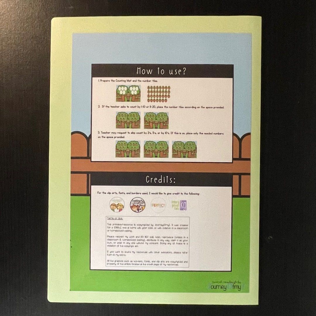 Apple Tree - Skip Counting File Folder, Hobbies & Toys, Toys & Games on ...