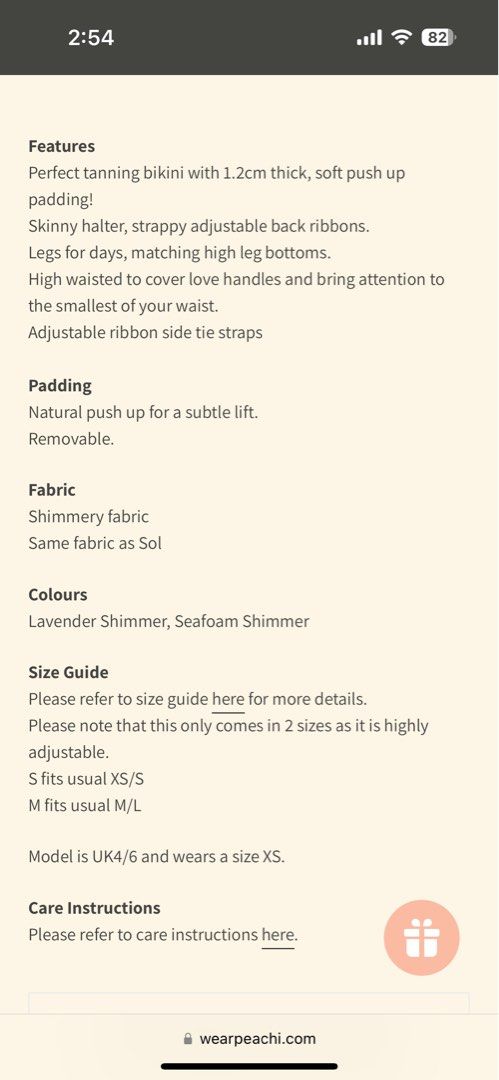 Ariel Push Up String Bikini Set (Seafoam Shimmer), Women's Fashion ...