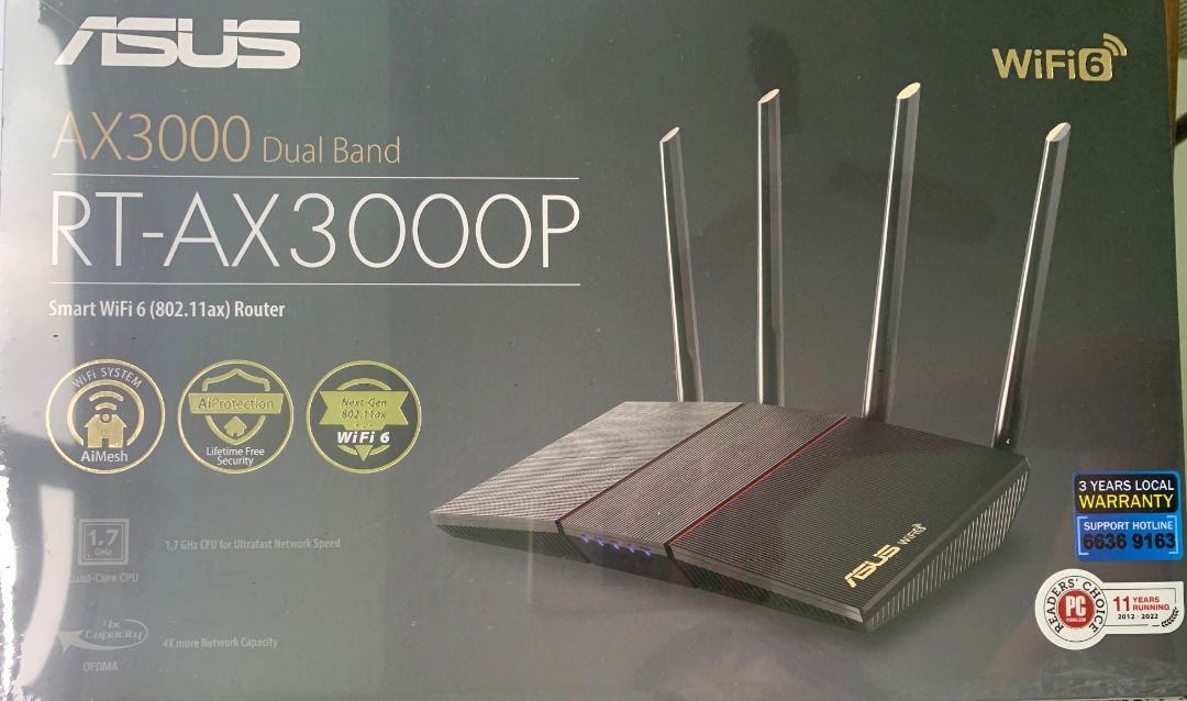 ASUS WiFi Router RT-AX3000P, Computers & Tech, Parts & Accessories ...