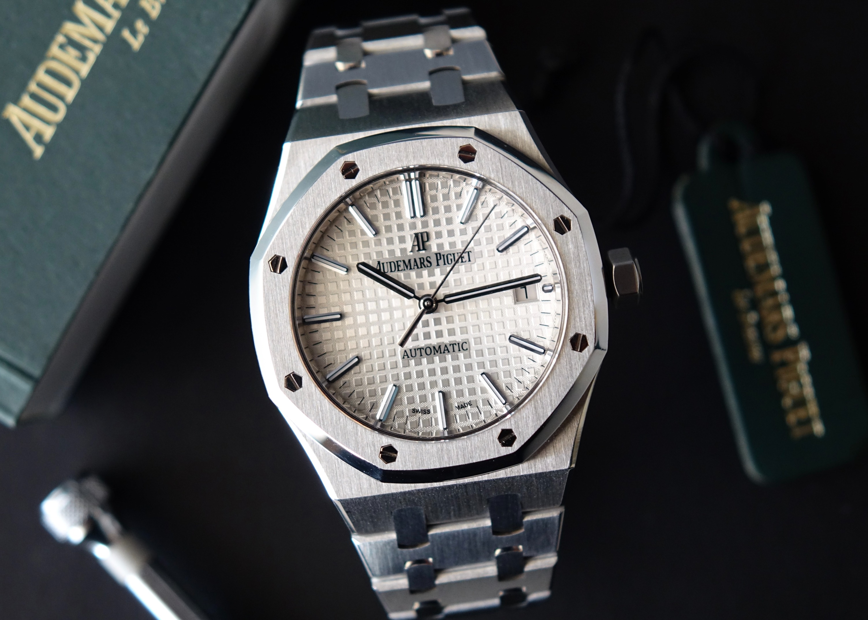 Audemars Piguet Royal Oak 15450ST white Silver dial, Luxury, Watches on ...